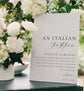 Ellesmere White | Printable An Italian Tradition Sign Template – Black ...