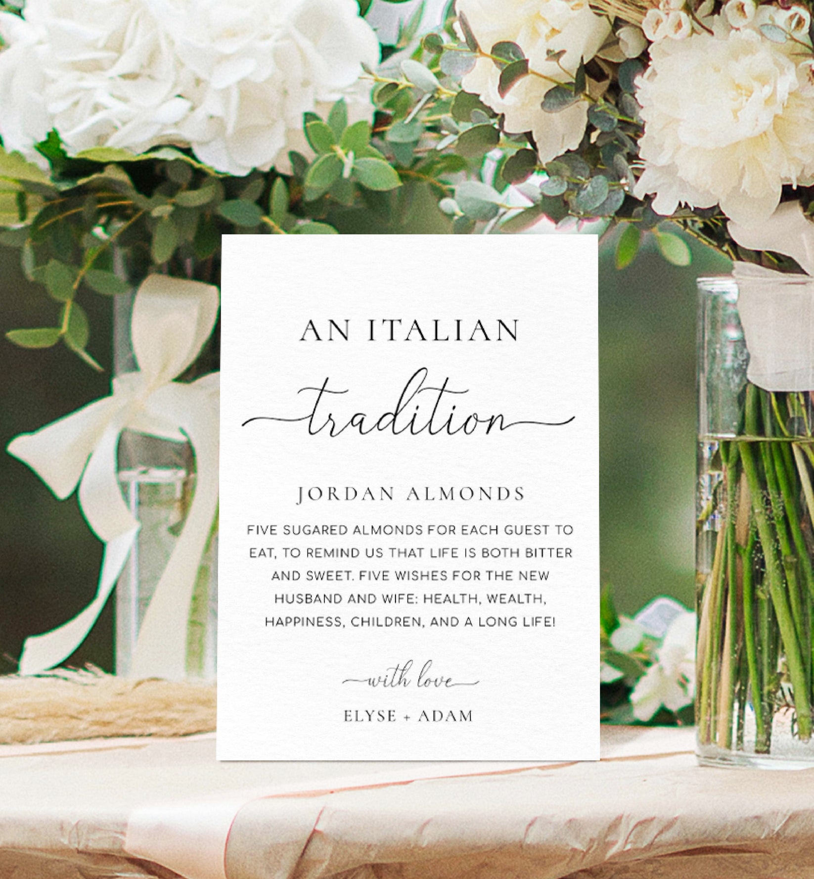 Quinn Script | Printable An Italian Tradition Sign Template – Black Bow ...