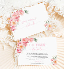 Piper Floral White | Printable Baby Shower Invitation Suite Template ...