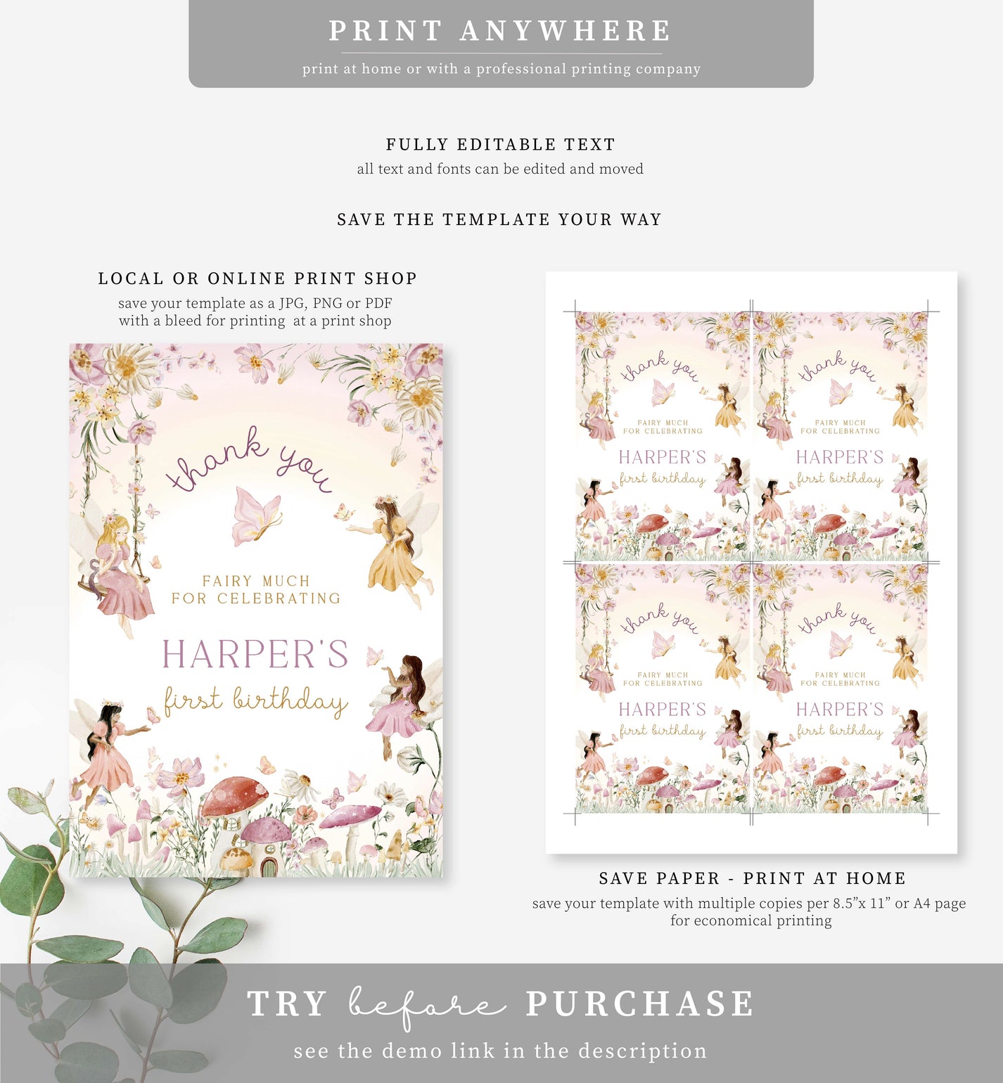 Fairy Multi | Printable Juice Pouch Label Template – Black Bow Studio