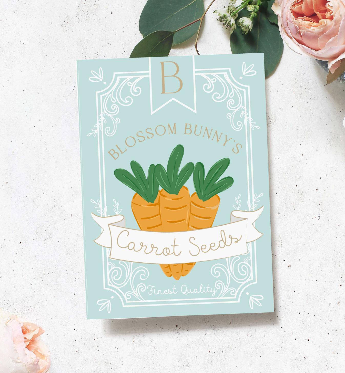 Easter Egg Blue | Printable Easter Carrot Seed Packet Template – Black ...