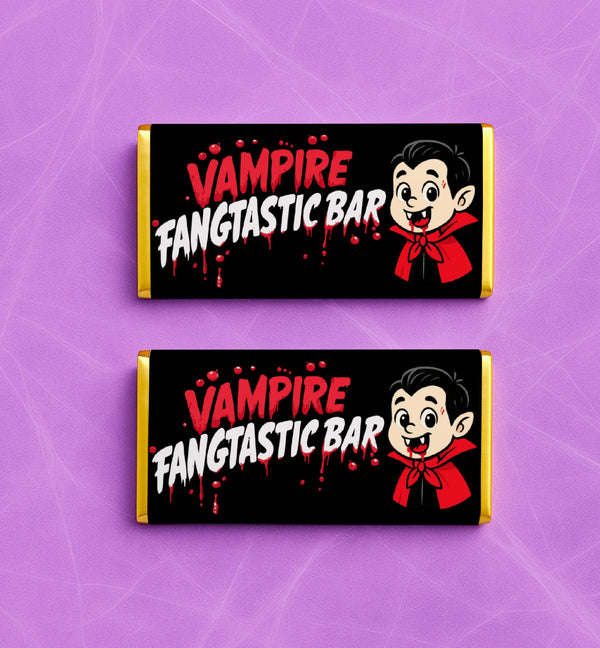 Halloween | Printable Vampire Chocolate Wrappers Template – Black Bow ...