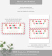 Stripe Pink Multi | Printable Christmas Custom Gift Voucher Template ...