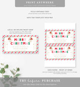 Stripe Pink Multi | Printable Christmas Custom Gift Voucher Template ...