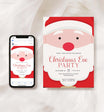 Santa Red | Printable Christmas Party Invitation – Black Bow Studio