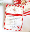 Santa's Workshop Red | Printable Christmas Delayed Gift Notice Templat ...