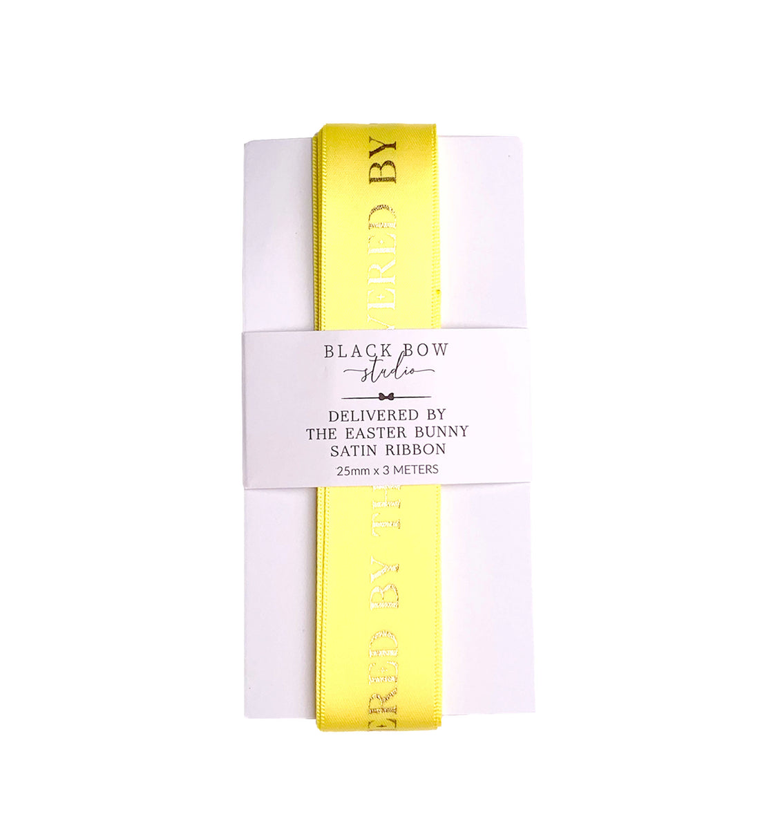 Ribbon | 3m Delivered By The Easter Bunny Easter Satin Ribbon – Black ...