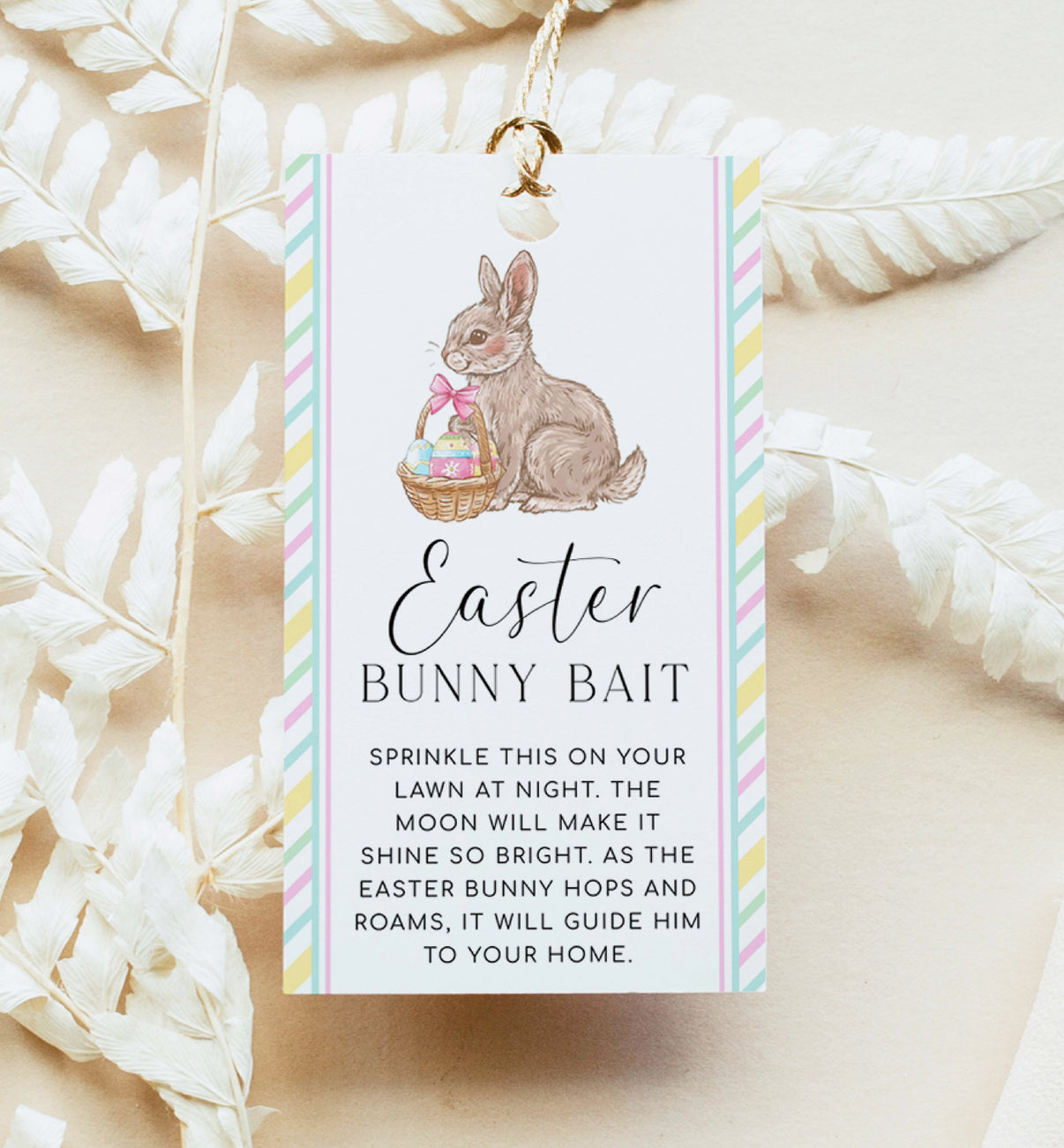 Easter Multi | Printable Easter Bunny Bait Tag Template – Black Bow Studio