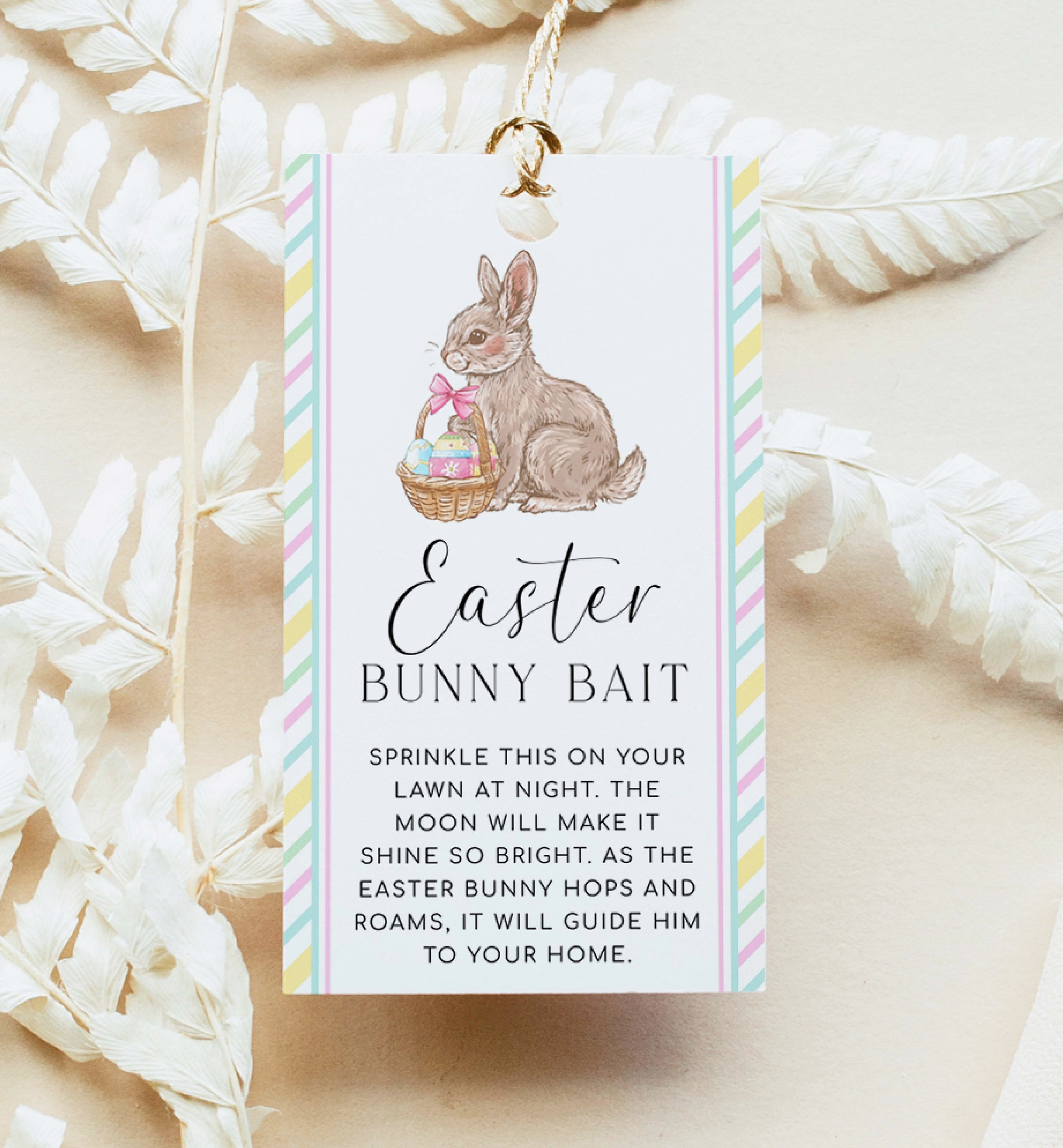 Easter Multi | Printable Easter Bunny Bait Tag Template – Black Bow Studio
