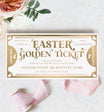 Golden Ticket | Printable Easter Custom Gift Voucher Template – Black ...