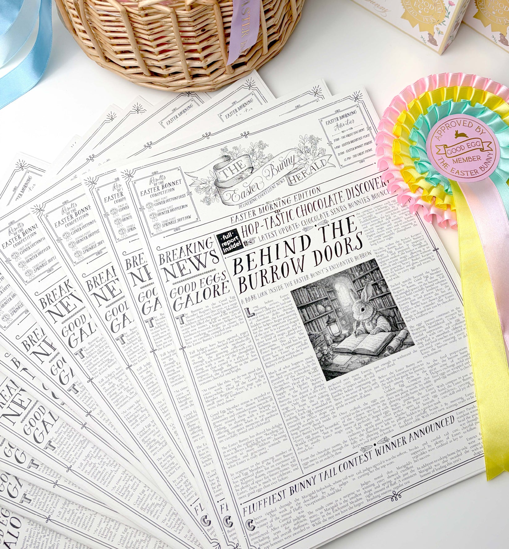 Easter Newspaper Activity Booklet – Black Bow Studio