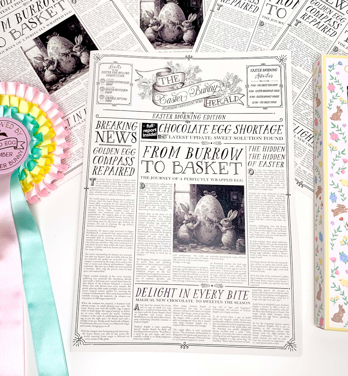 Easter Newspaper Activity Booklet – Black Bow Studio