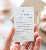 Ellesmere White | Printable Sugared Almonds Favour Tag Template – Black ...
