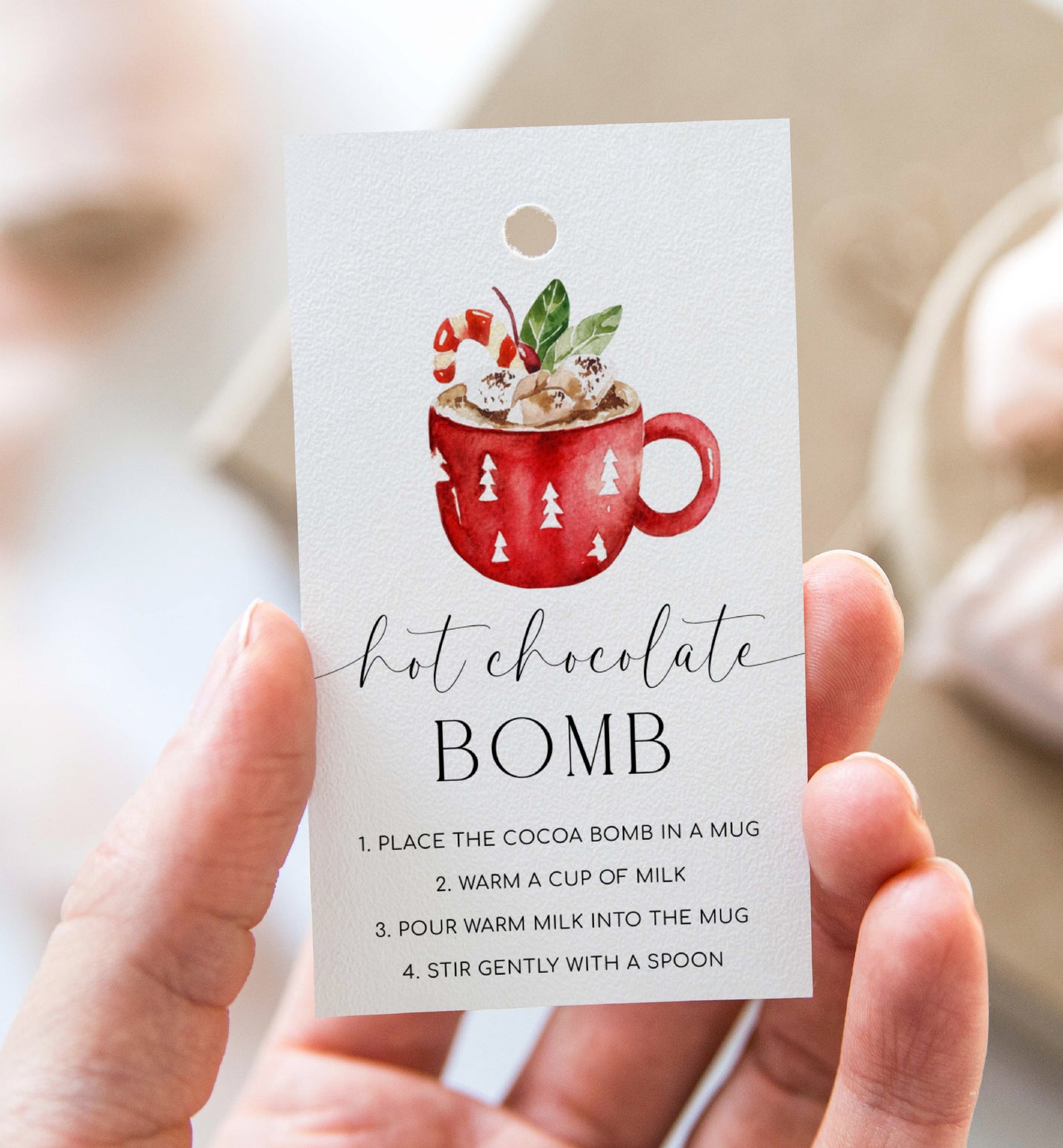 Nutmeg Noel | Printable Christmas Hot Chocolate Bomb Gift Tag Template ...