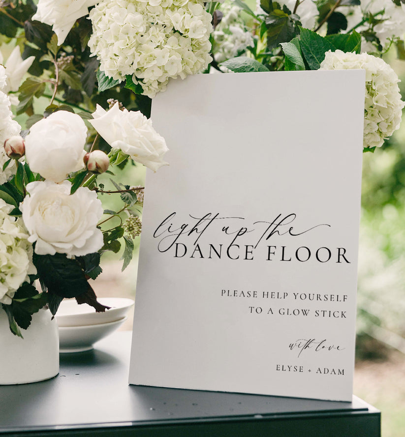 Ellesmere White | Printable Light Up The Dance Floor Sign Template ...