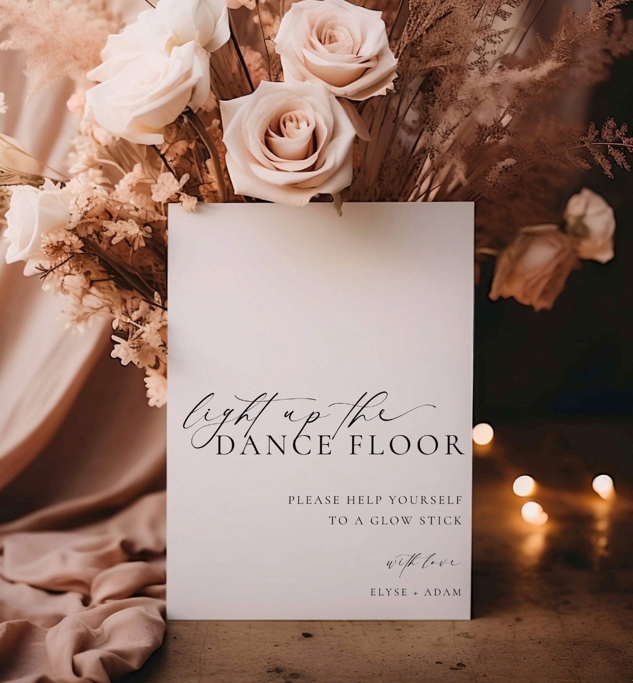 Ellesmere White | Printable Light Up The Dance Floor Sign Template ...