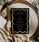 Wave Black Gold | Printable Menu Template – Black Bow Studio