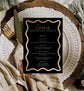 Wave Black Gold | Printable Menu Template – Black Bow Studio