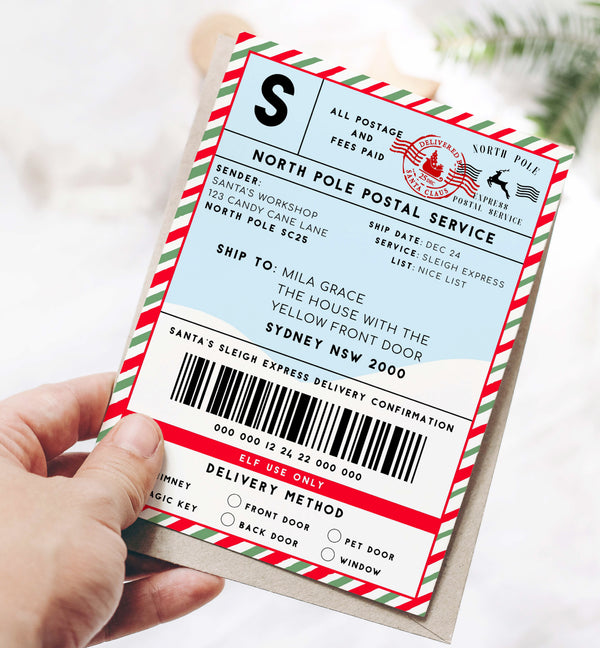 Santa's Workshop Multi | Printable Christmas Special Delivery Tag Temp ...