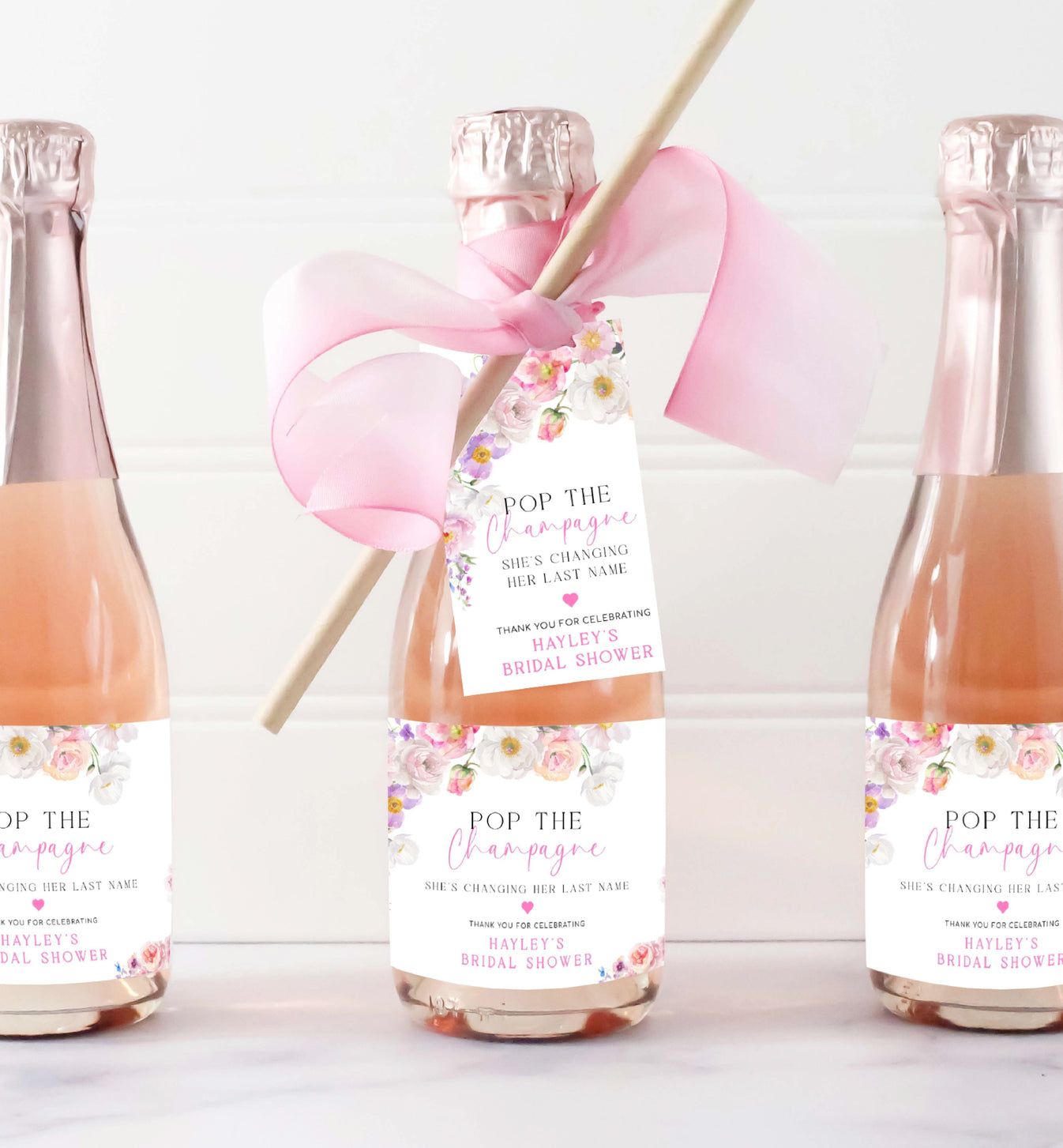 Eloise White | Printable Pop The Champagne Favour Tag Template – Black ...