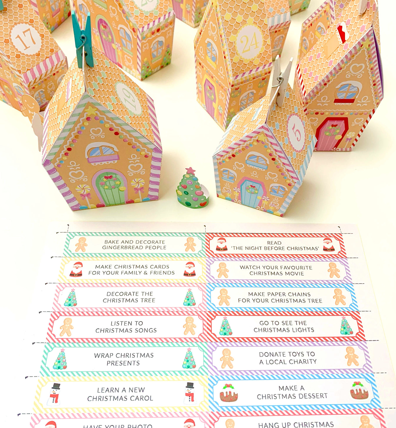 Gingerbread House | Printable Christmas Village Advent Calendar Templa ...