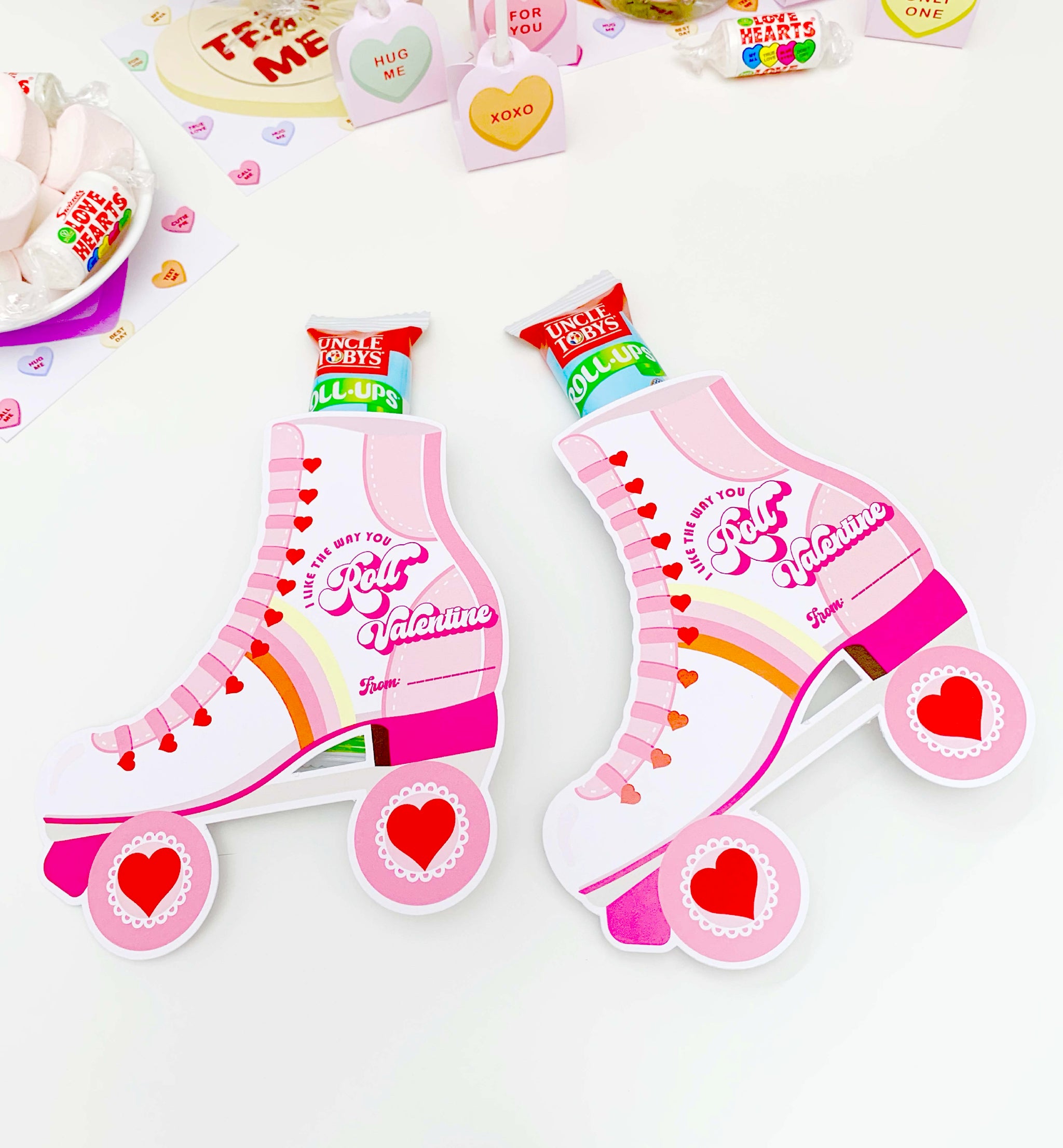 Roller Skate | Printable Valentine's Day Tag Template – Black Bow Studio