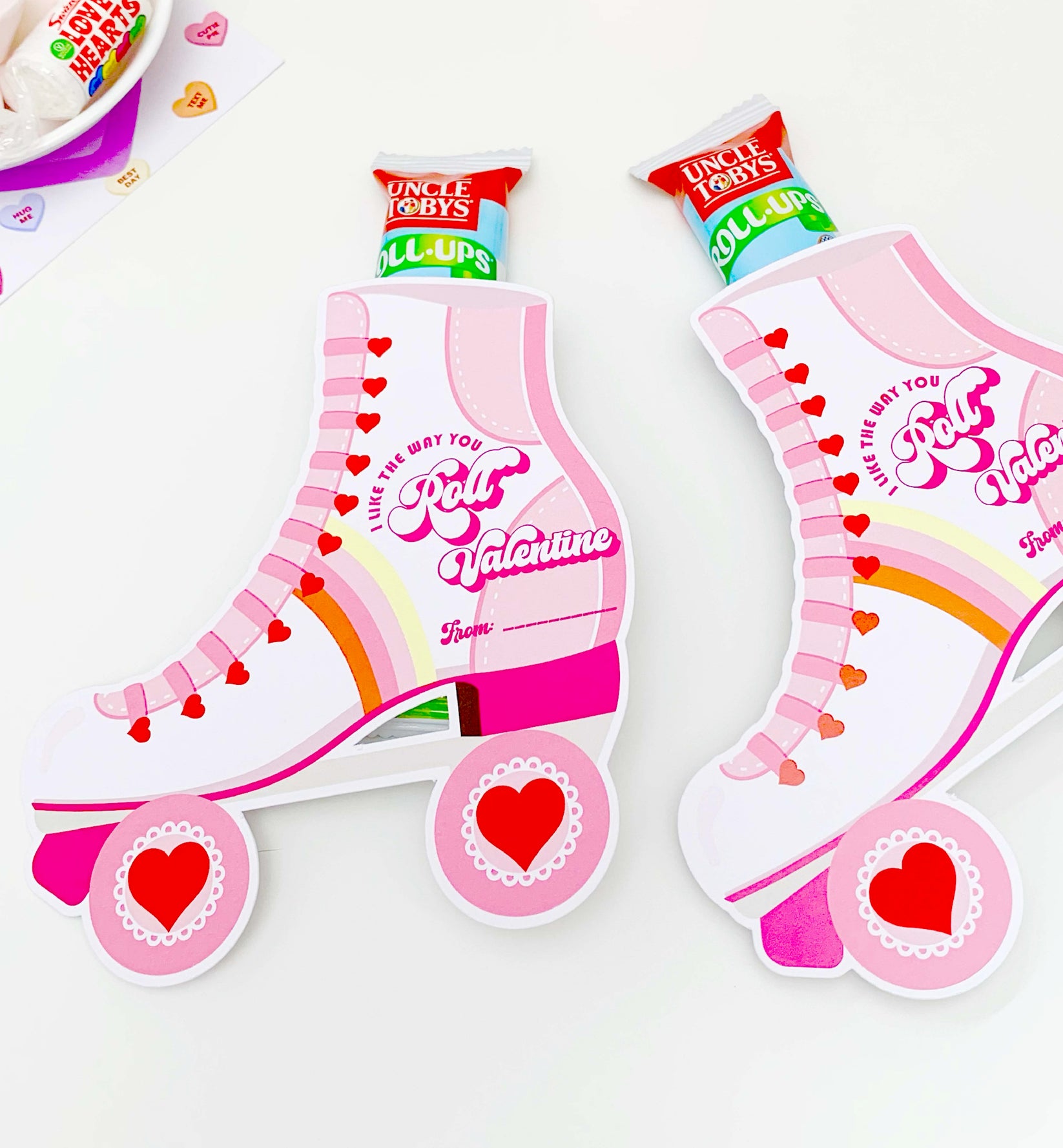 Roller Skate | Printable Valentine's Day Tag Template – Black Bow Studio