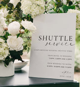 Ellesmere White | Printable Shuttle Service Sign Template – Black Bow ...