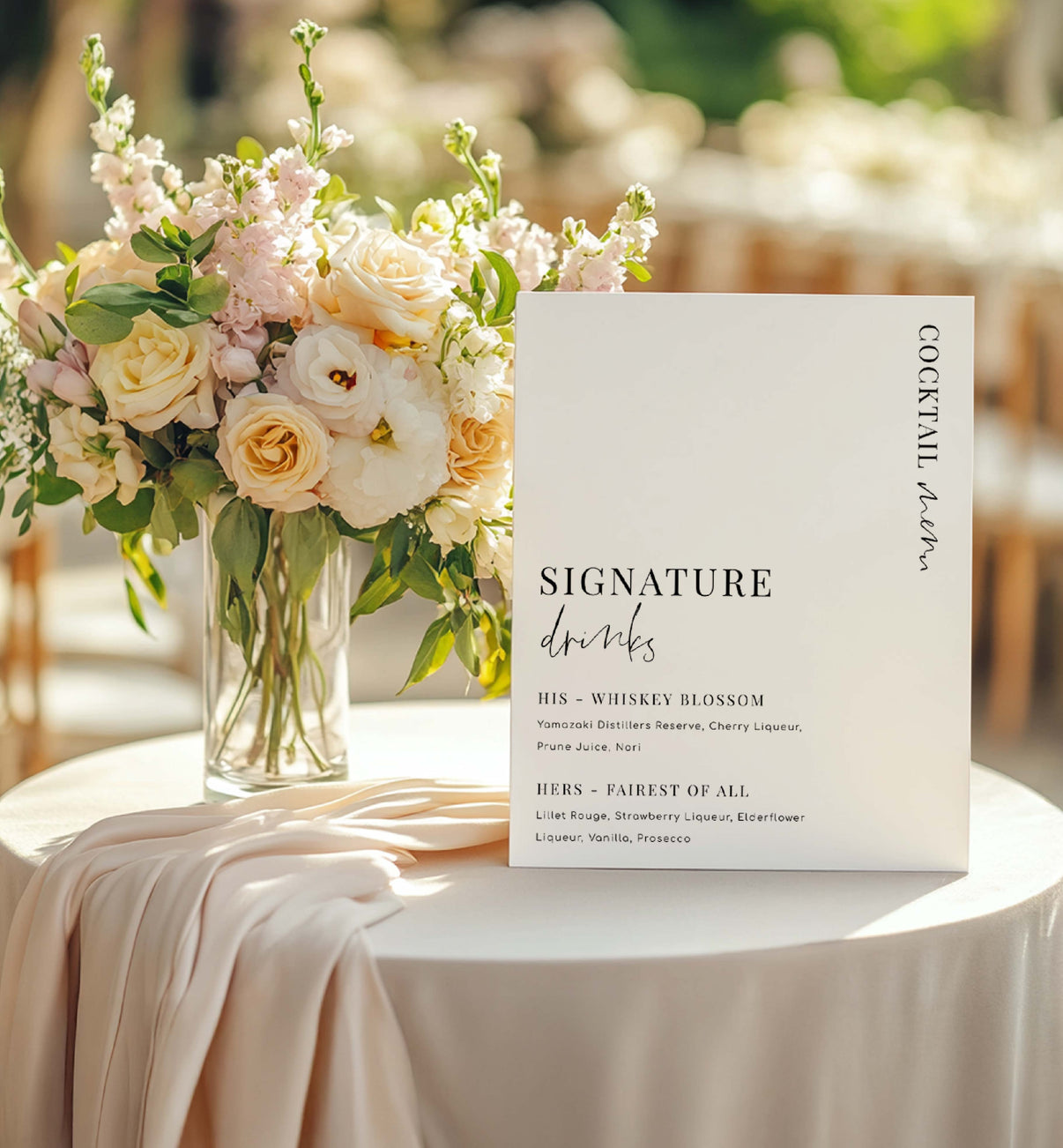 Estelle White | Printable Signature Drinks Sign Template – Black Bow Studio