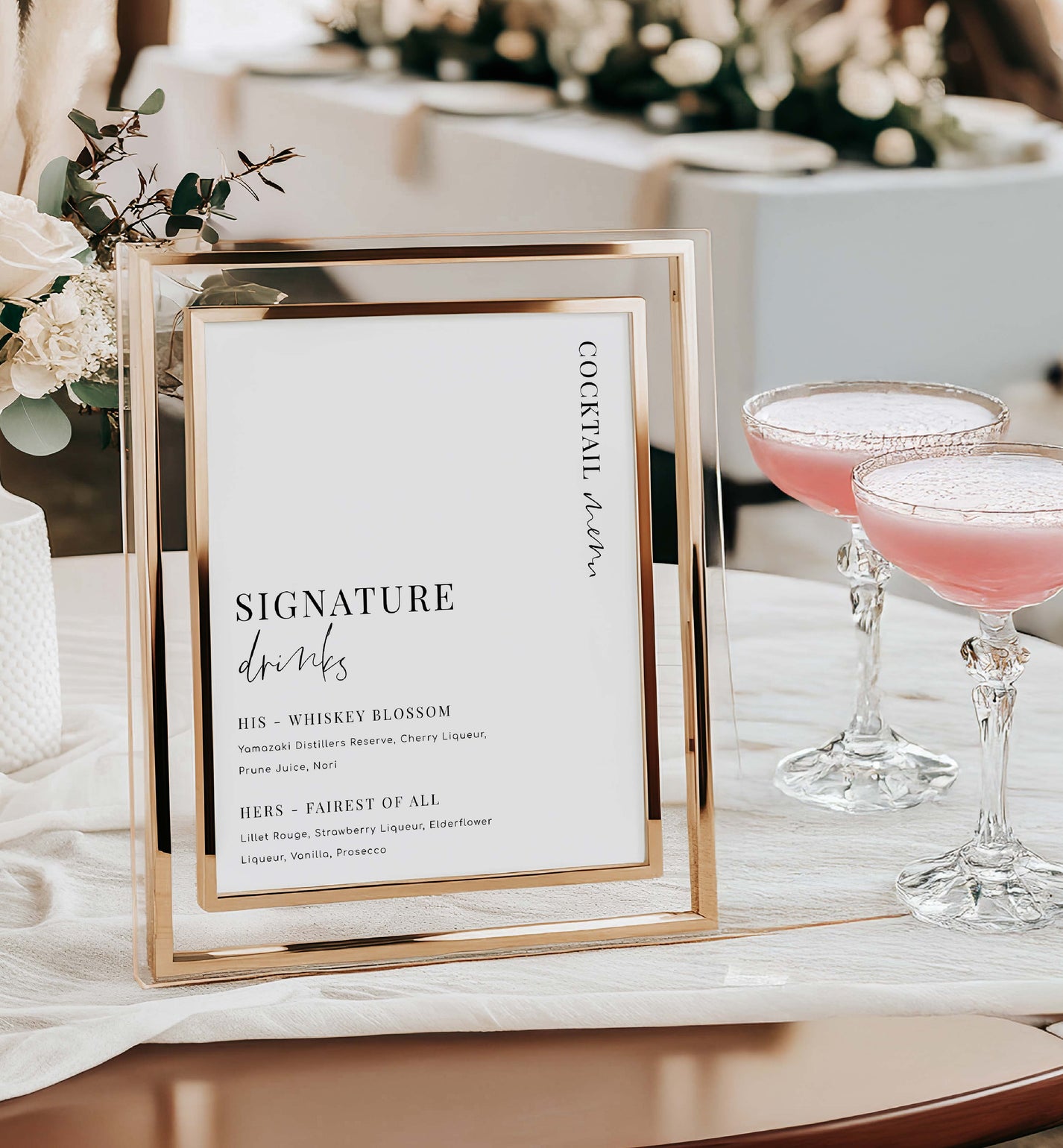 Estelle White | Printable Signature Drinks Sign Template – Black Bow Studio