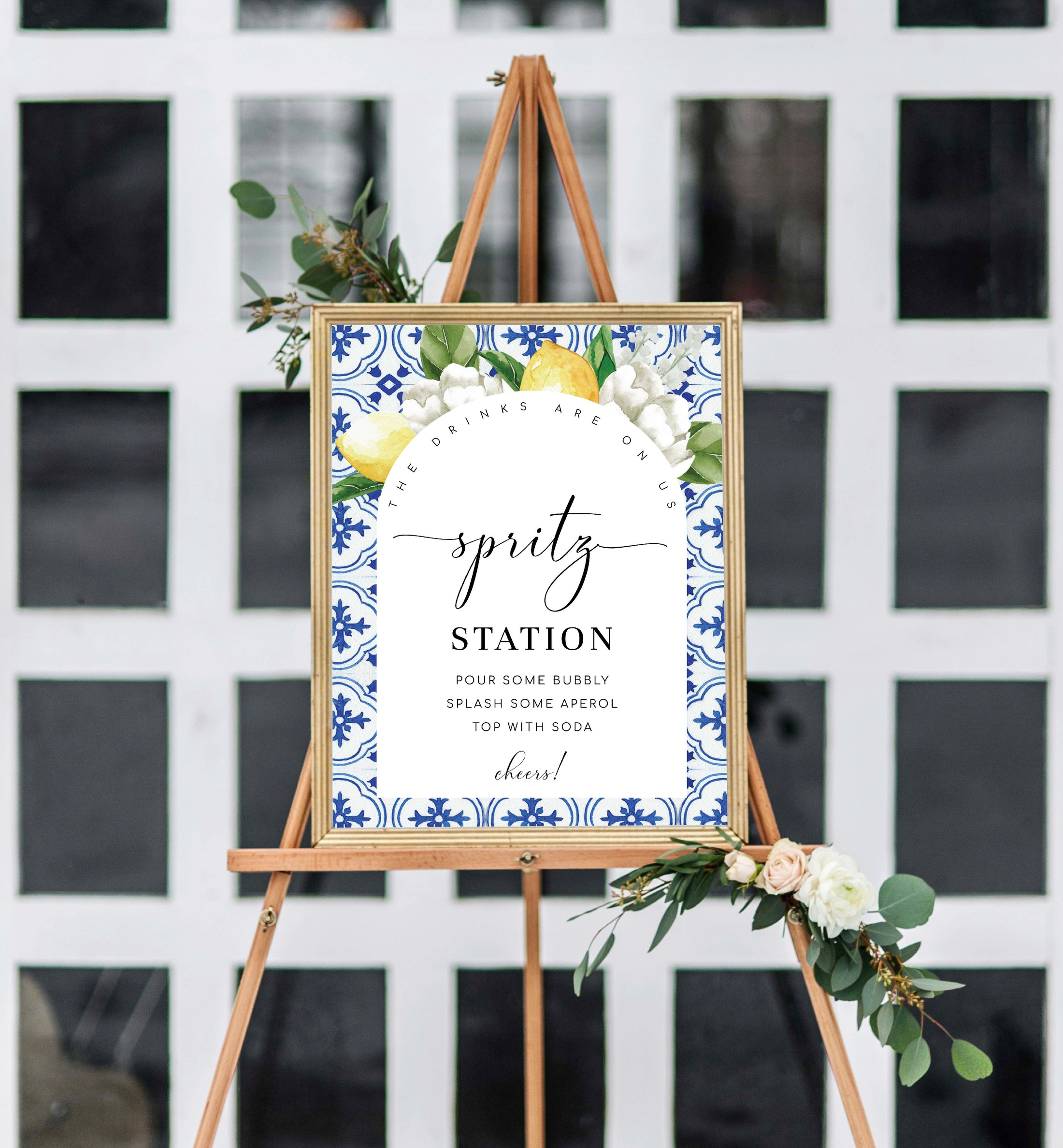 The Med Arch Lemons | Printable Spritz Station Sign Template – Black ...