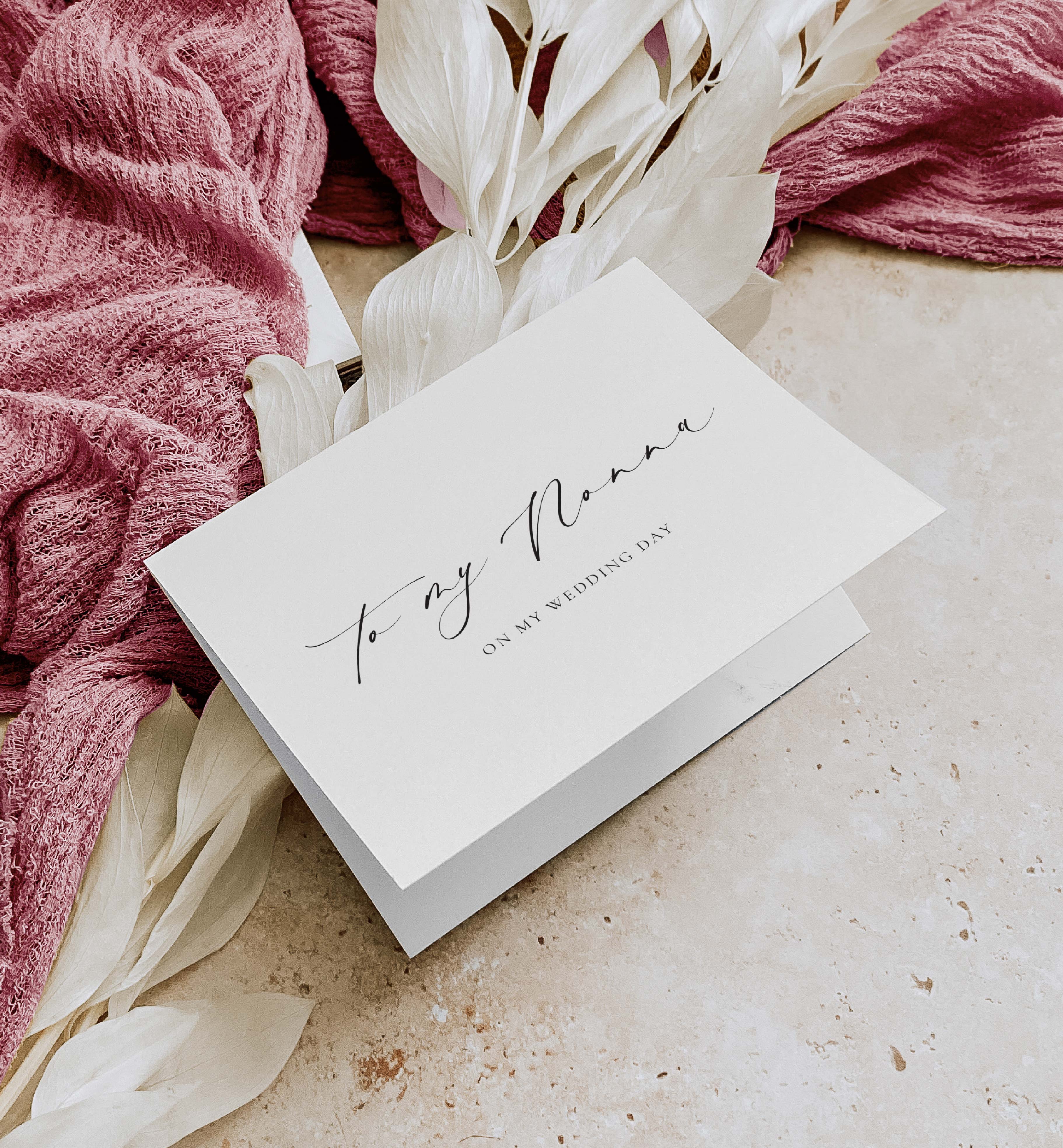 Ellesmere Ivory | To My Nonna On My Wedding Day Greeting Card – Black ...