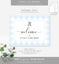 Gingham Blue Teddy Bear | Printable Welcome Sign Template – Black Bow ...