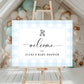 Gingham Blue Teddy Bear | Printable Welcome Sign Template – Black Bow ...
