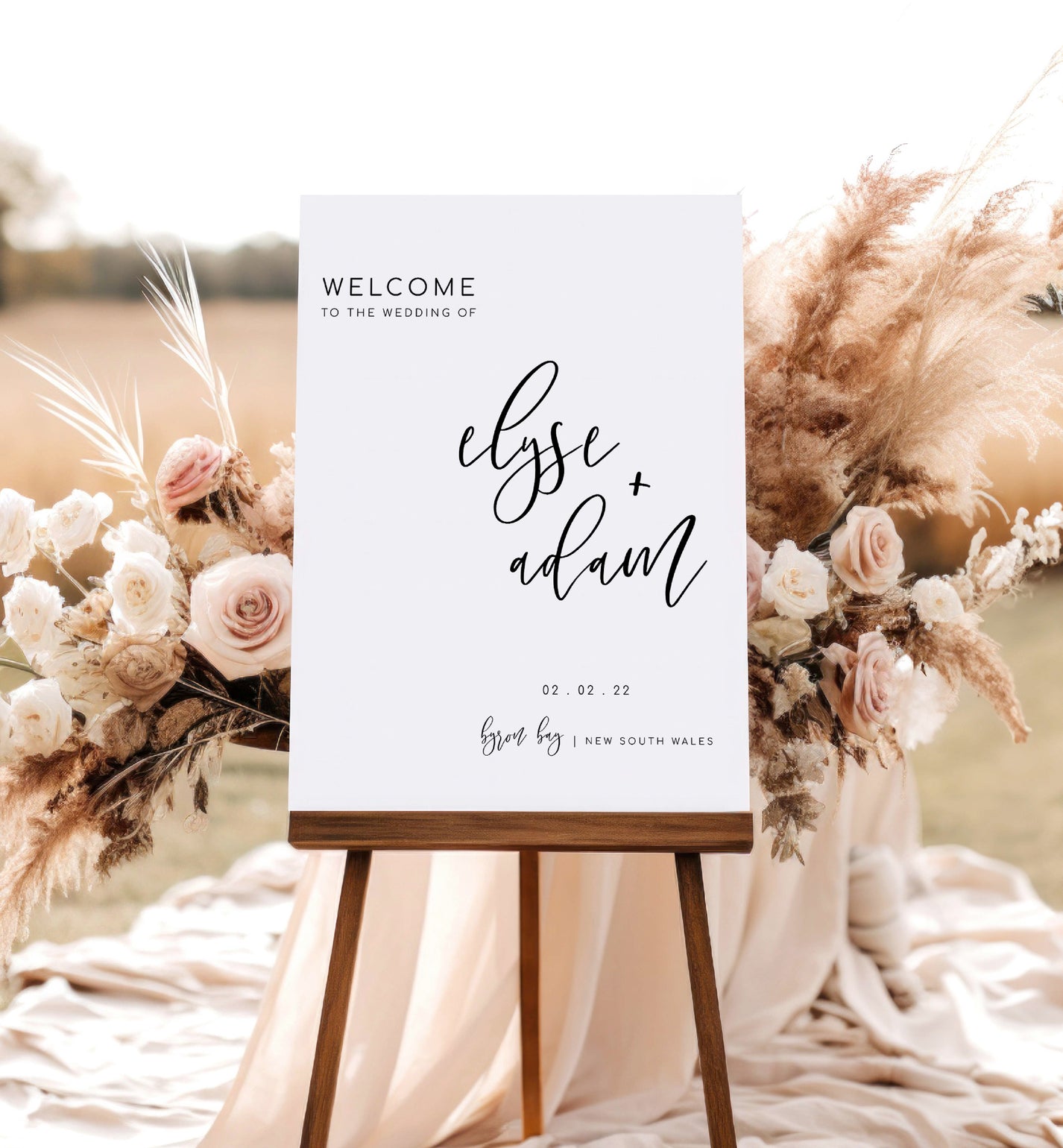 Lucas White | Printable Welcome Sign Template – Black Bow Studio
