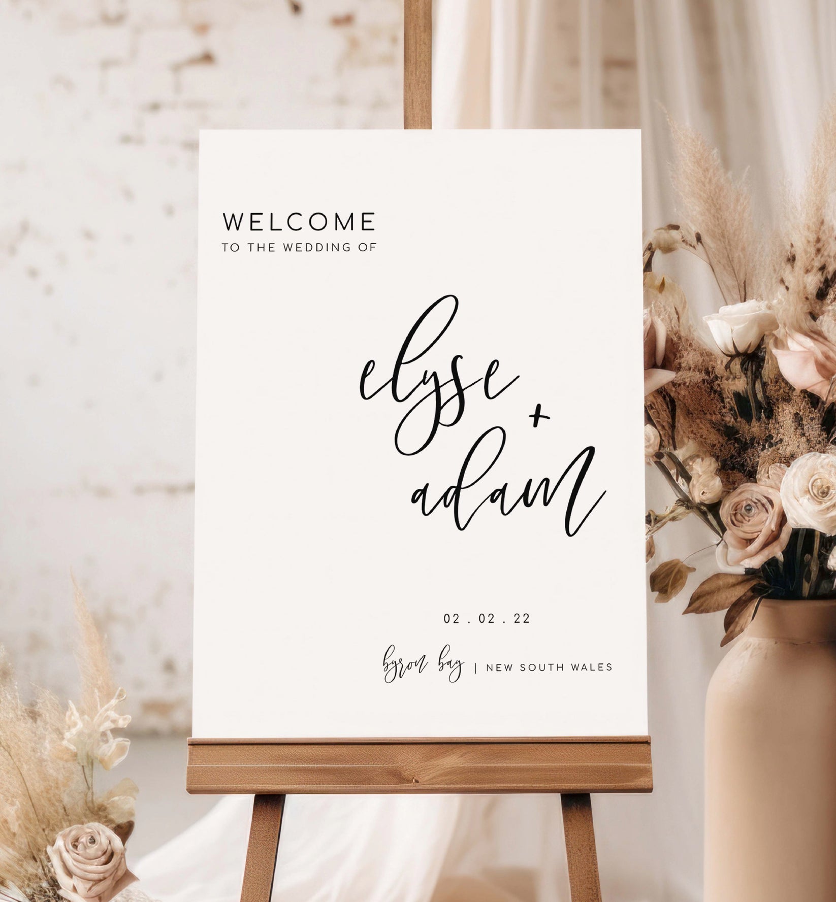 Lucas White | Printable Welcome Sign Template – Black Bow Studio