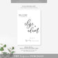 Lucas White | Printable Welcome Sign Template – Black Bow Studio