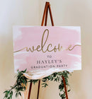 Pink Gingham Printable Welcome Sign – Black Bow Studio