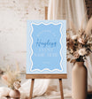 Wave Blue | Printable Welcome Sign Template – Black Bow Studio