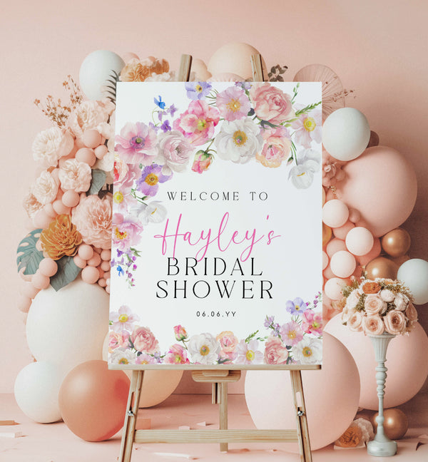 Eloise Floral | Printable Welcome Sign Template – Black Bow Studio