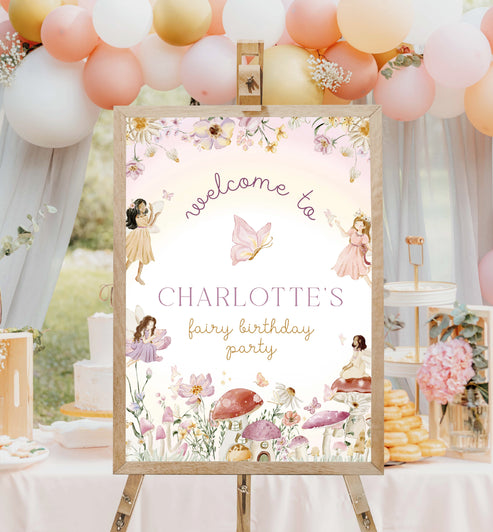 Fairy Multi | Printable Welcome Sign Template – Black Bow Studio