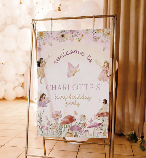 Fairy Multi | Printable Welcome Sign Template – Black Bow Studio