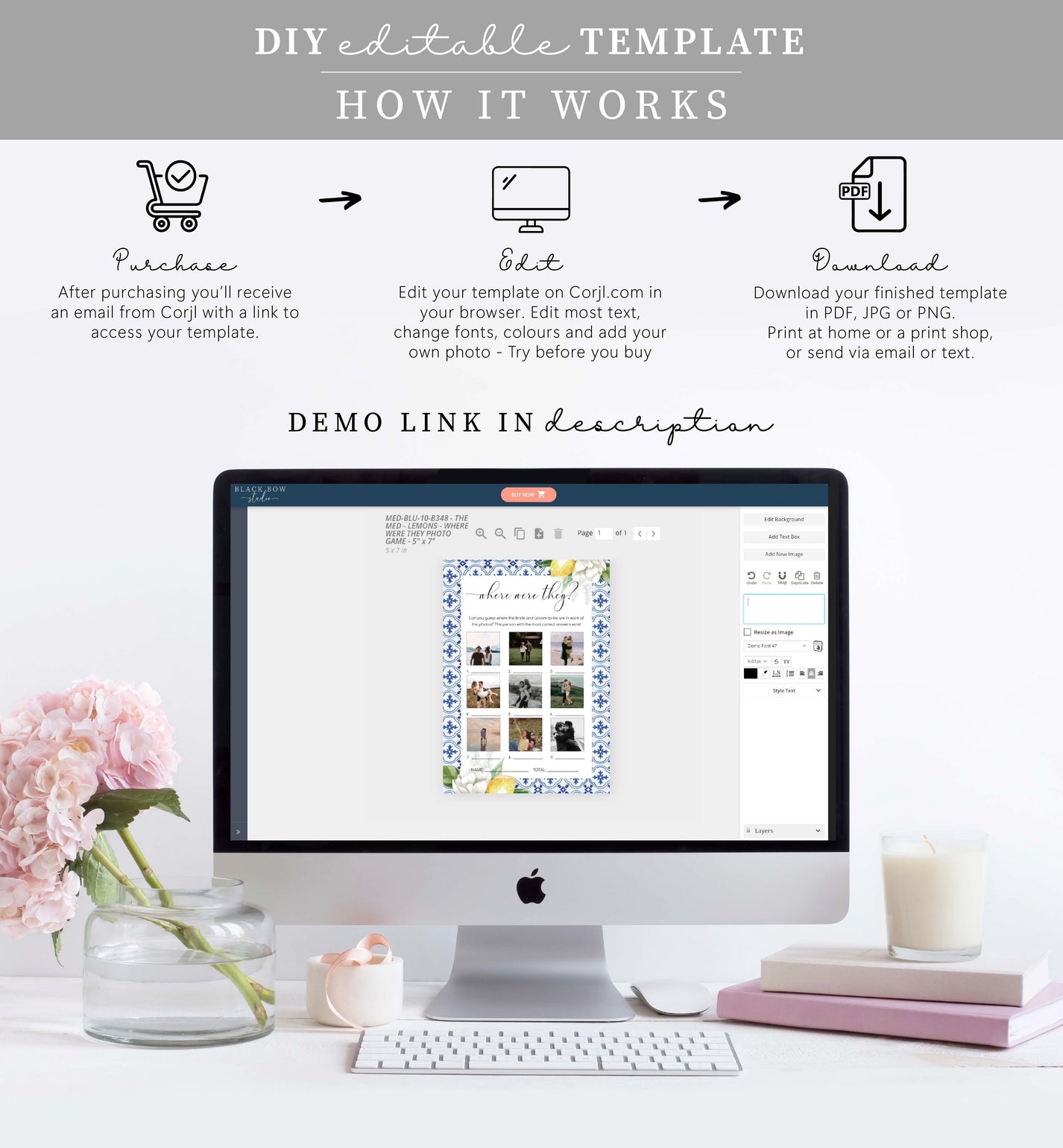 The Med Lemons | Printable Where Were They Photo Bridal Shower Game Te ...