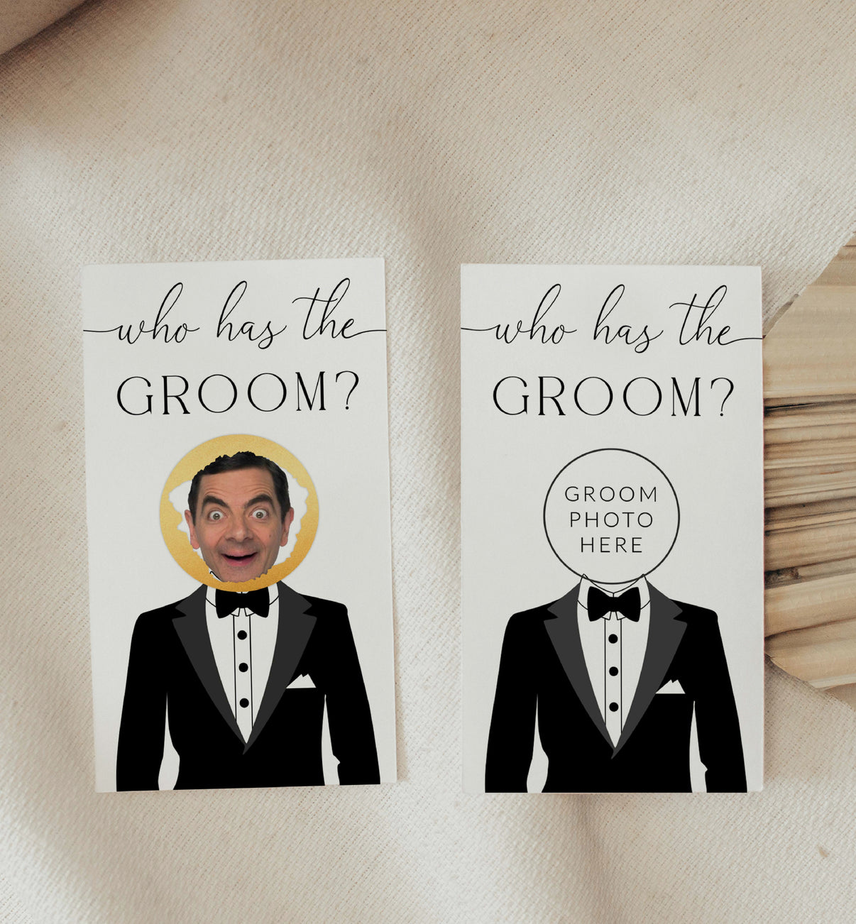 Quinn Script | Printable Who Has The Groom Game Template – Black Bow Studio