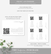 Ellesmere White | Printable QR Wishing Well Card Template – Black Bow ...