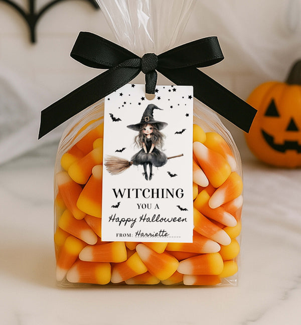 Halloween Black | Printable Witching Tag Template – Black Bow Studio