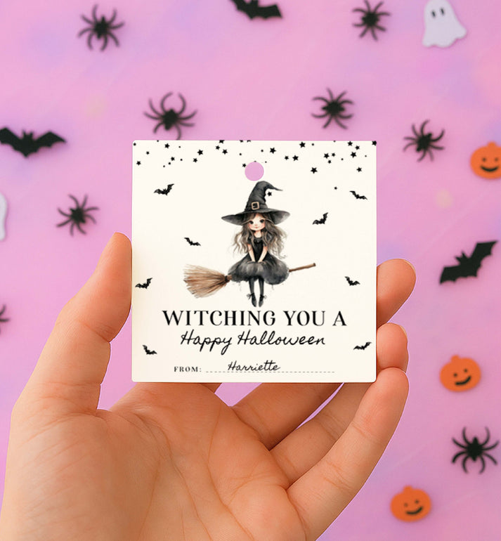 Halloween Black | Printable Witching Tag Template – Black Bow Studio