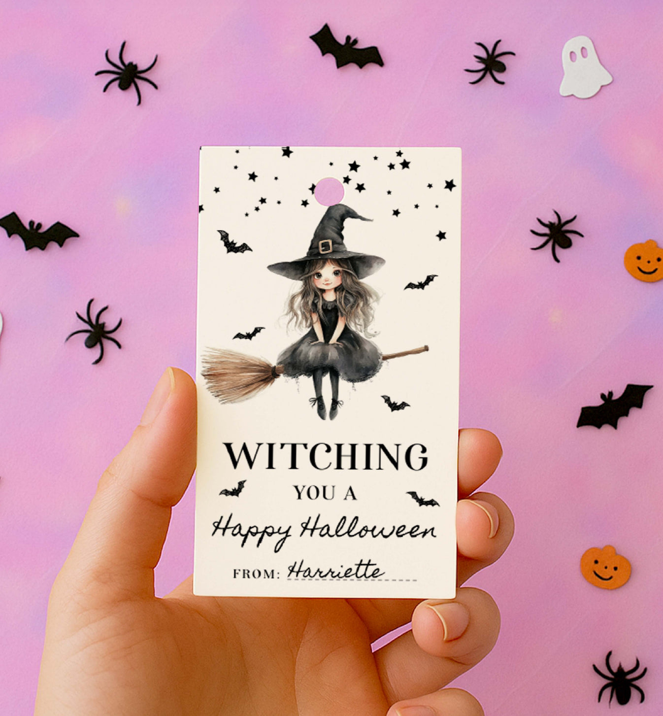 Halloween Black | Printable Witching Tag Template – Black Bow Studio
