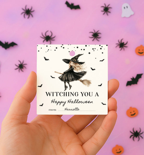 Halloween Black | Printable Witching Tag Template – Black Bow Studio