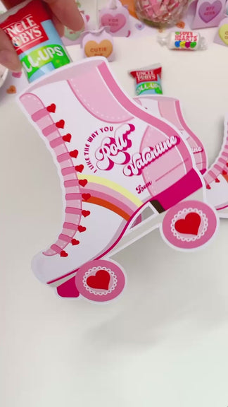 Roller Skate | Printable Valentine's Day Tag Template – Black Bow Studio